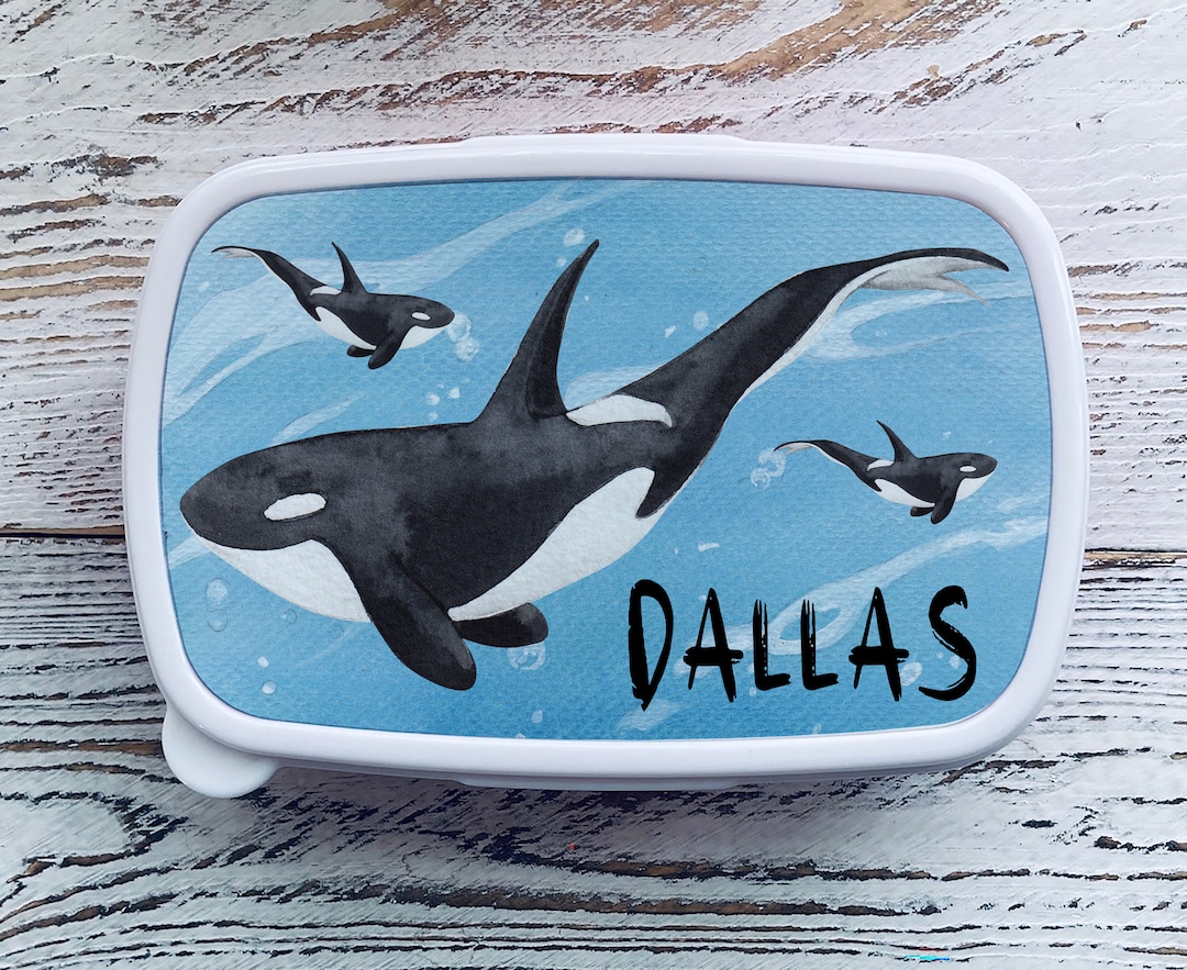 Orca Personalized Lunch Box Personalized Snack Box Kids - Etsy