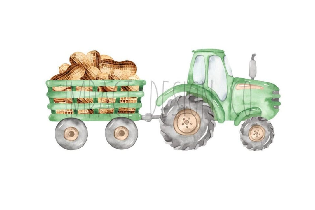 Fall Tractor PNG Peanut Tractor PNG Green Tractor PNG Nuts Autumn ...