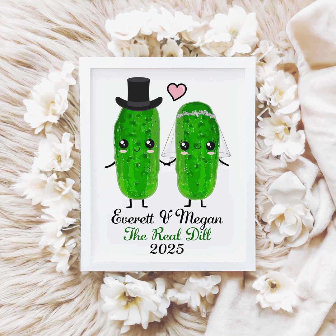 Pickle Wedding Gift Pickle Couples Gift Pickle Bride and Groom Digital Download Pickle Printable ...