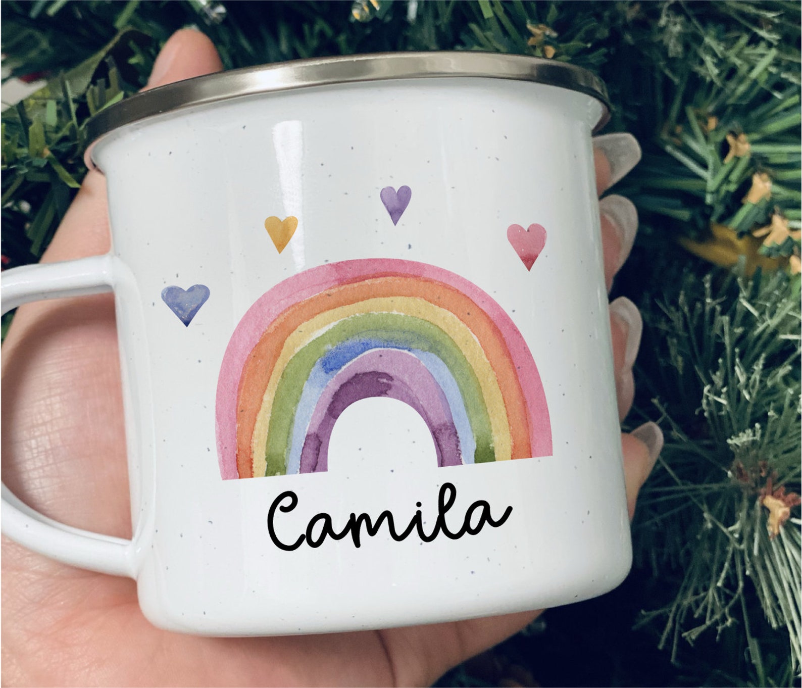 Kid Mug Personalized Enamel Mug for Kids Custom Enamel Mug - Etsy