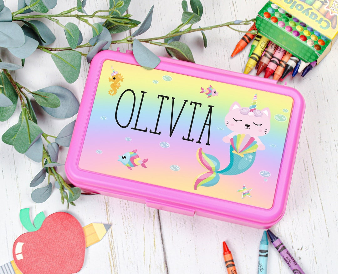 Caticorn Mermaid Pencil Box Personalized Gift Back to School Supplies ...