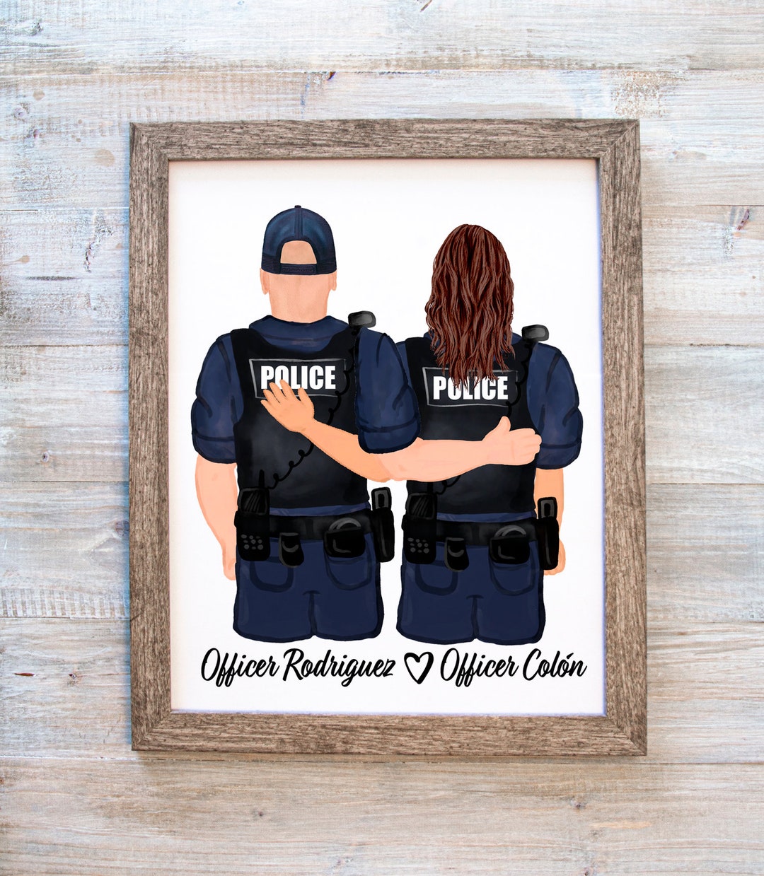 Custom Police Officer Gifts Boyfriend Gift for Him Personalized Couples ...