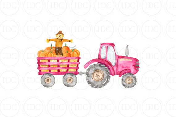 Fall Thanksgiving Pumpkins Tractor PNG Kids Fall Tractor PNG - Etsy