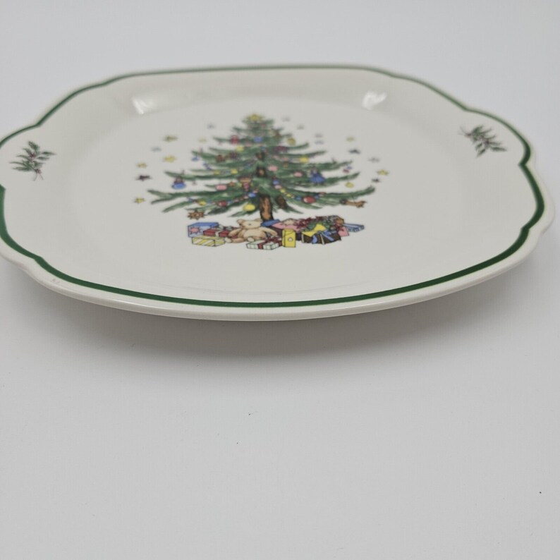 Christmastime Nikko Japan Cake Plate/serving Tray 10 Chip on Back ... Christmastime Nikko Japan Cake Plate/serving Tray 10 Chip on Back ...