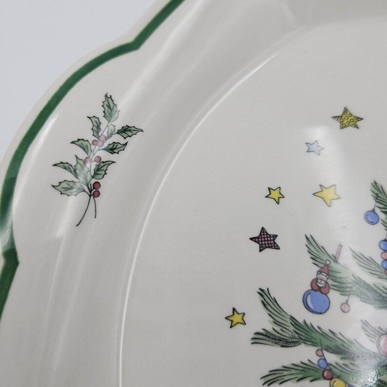 Christmastime Nikko Japan Cake Plate/serving Tray 10 Chip on Back ... Christmastime Nikko Japan Cake Plate/serving Tray 10 Chip on Back ...