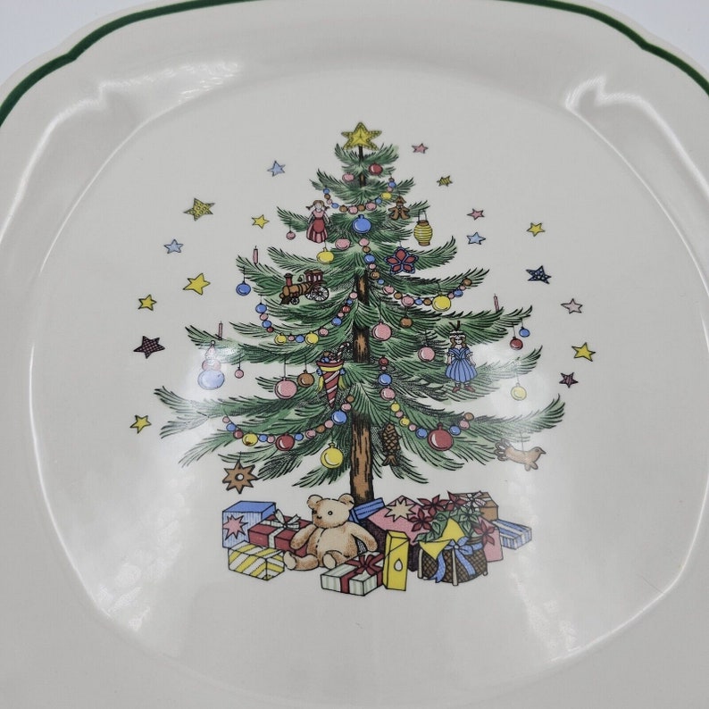 Christmastime Nikko Japan Cake Plate/serving Tray 10 Chip on Back ... Christmastime Nikko Japan Cake Plate/serving Tray 10 Chip on Back ...