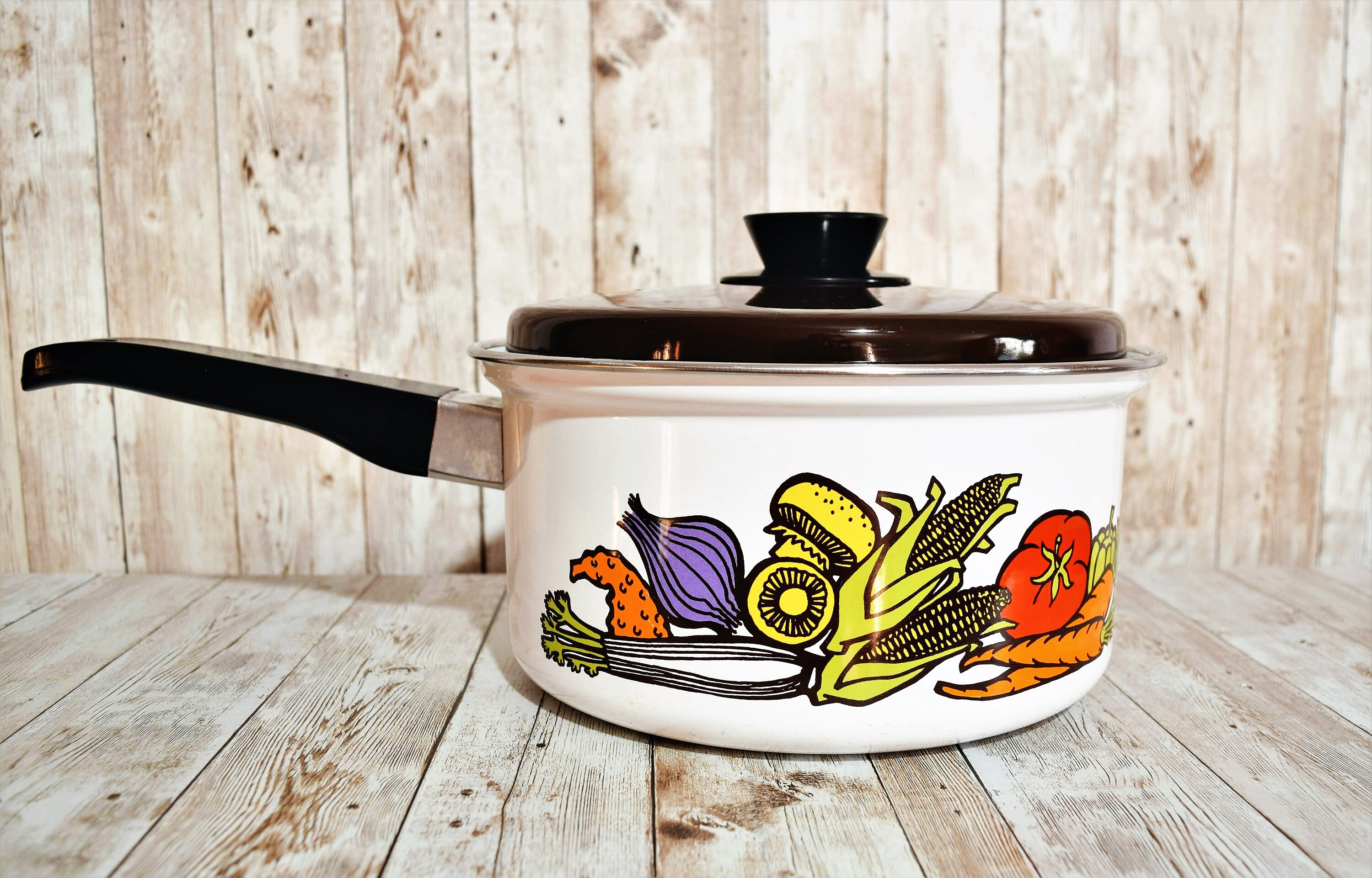 Vintage Garden Vegetable 5 Pc Pot & Pan Set, Fingerhut 1975, Farmhouse ...