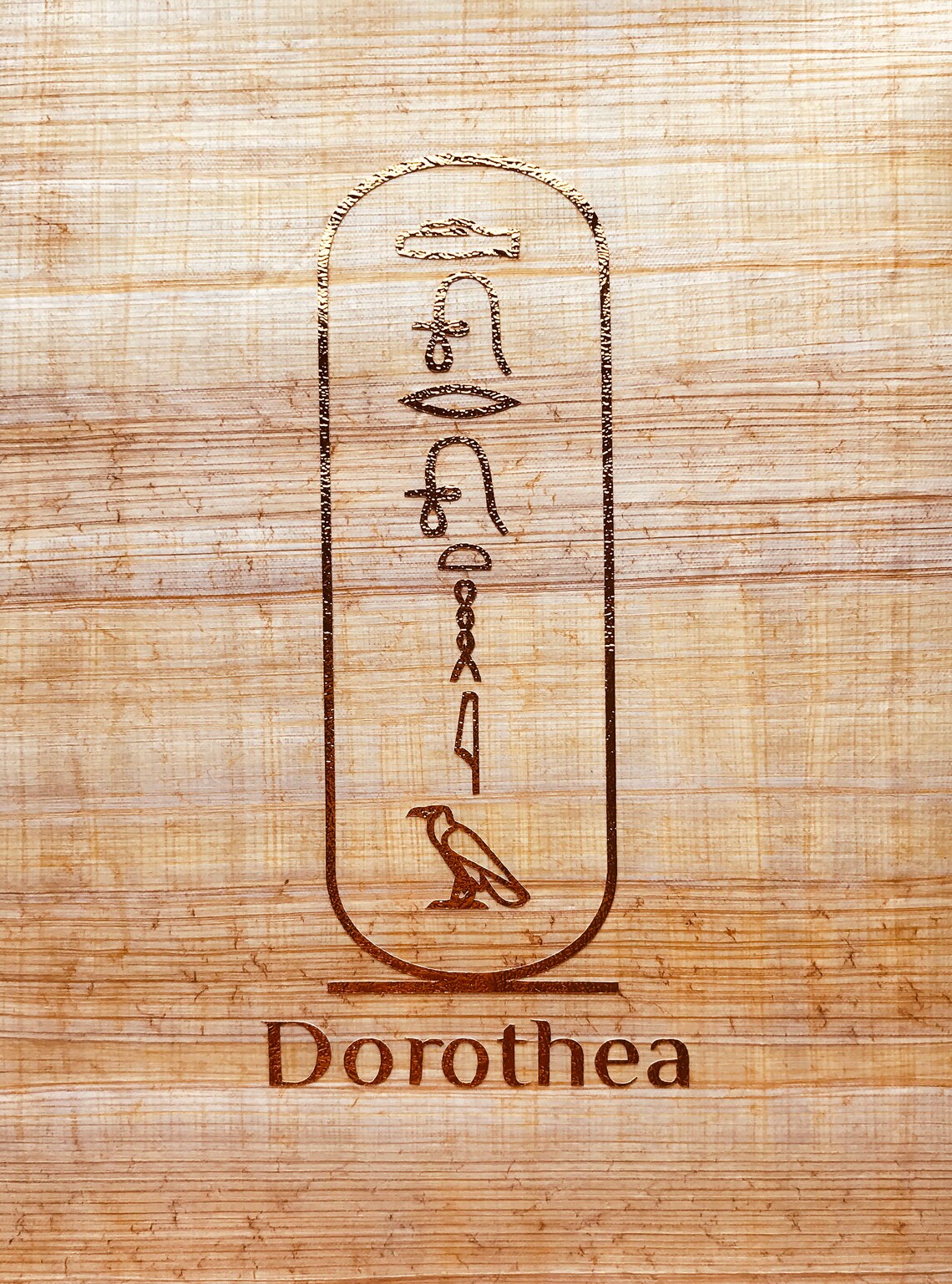 Your Name in Hieroglyphics, Genuine Egyptian Papyrus/gold, Without ...