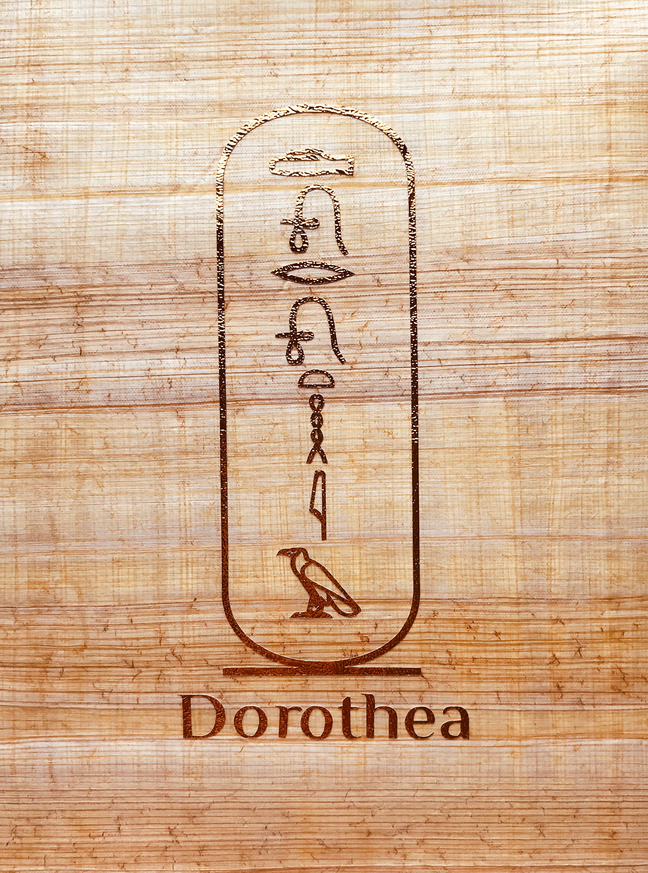 Your Name in Hieroglyphics, Genuine Egyptian Papyrus/gold, Without ...