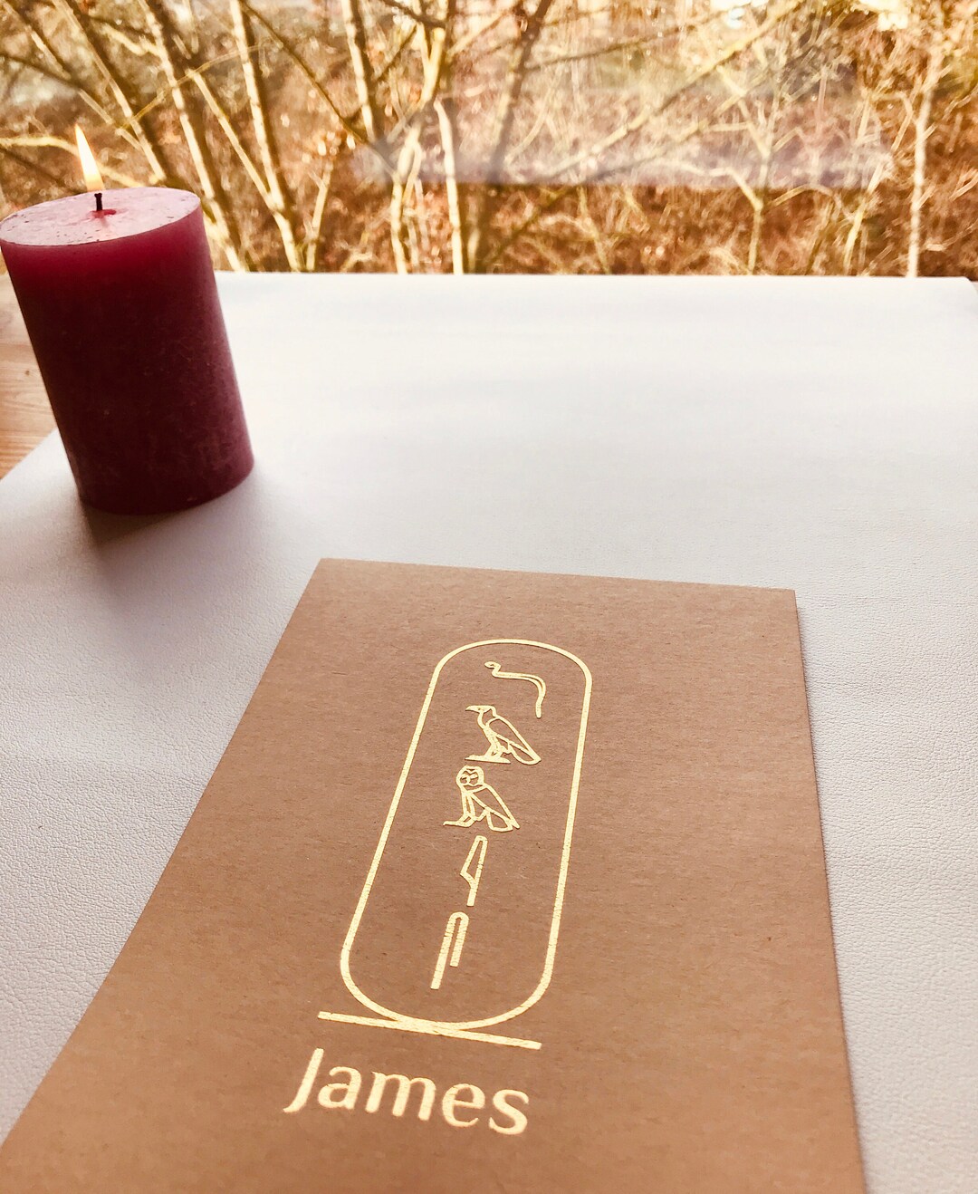 Your Name in Hieroglyphics, Kraft Paper/gold, A5, Without Frame ...