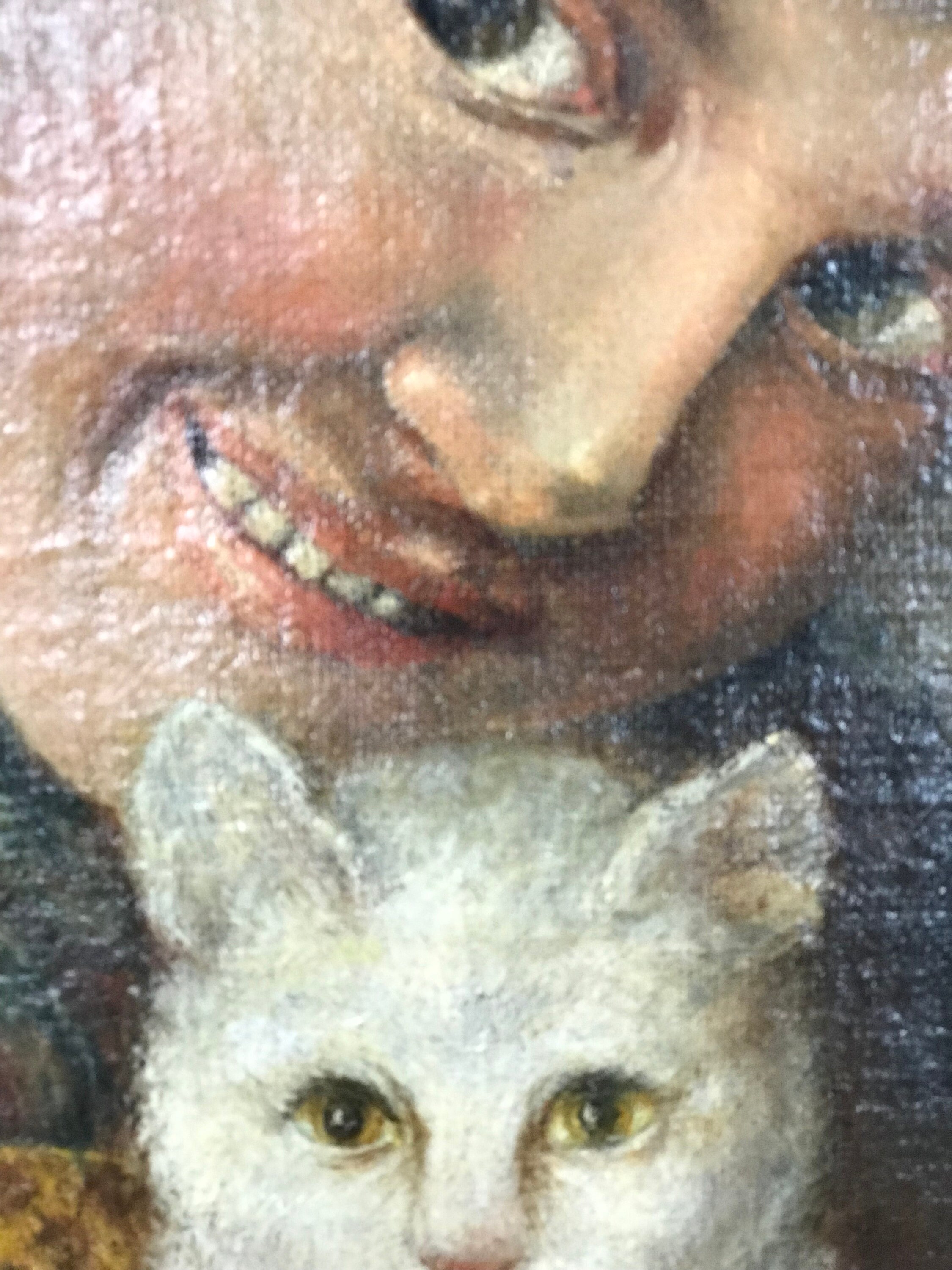 Majestic Portrait of a Lady With a Cat by B. Hartman 1882-1960 - Etsy