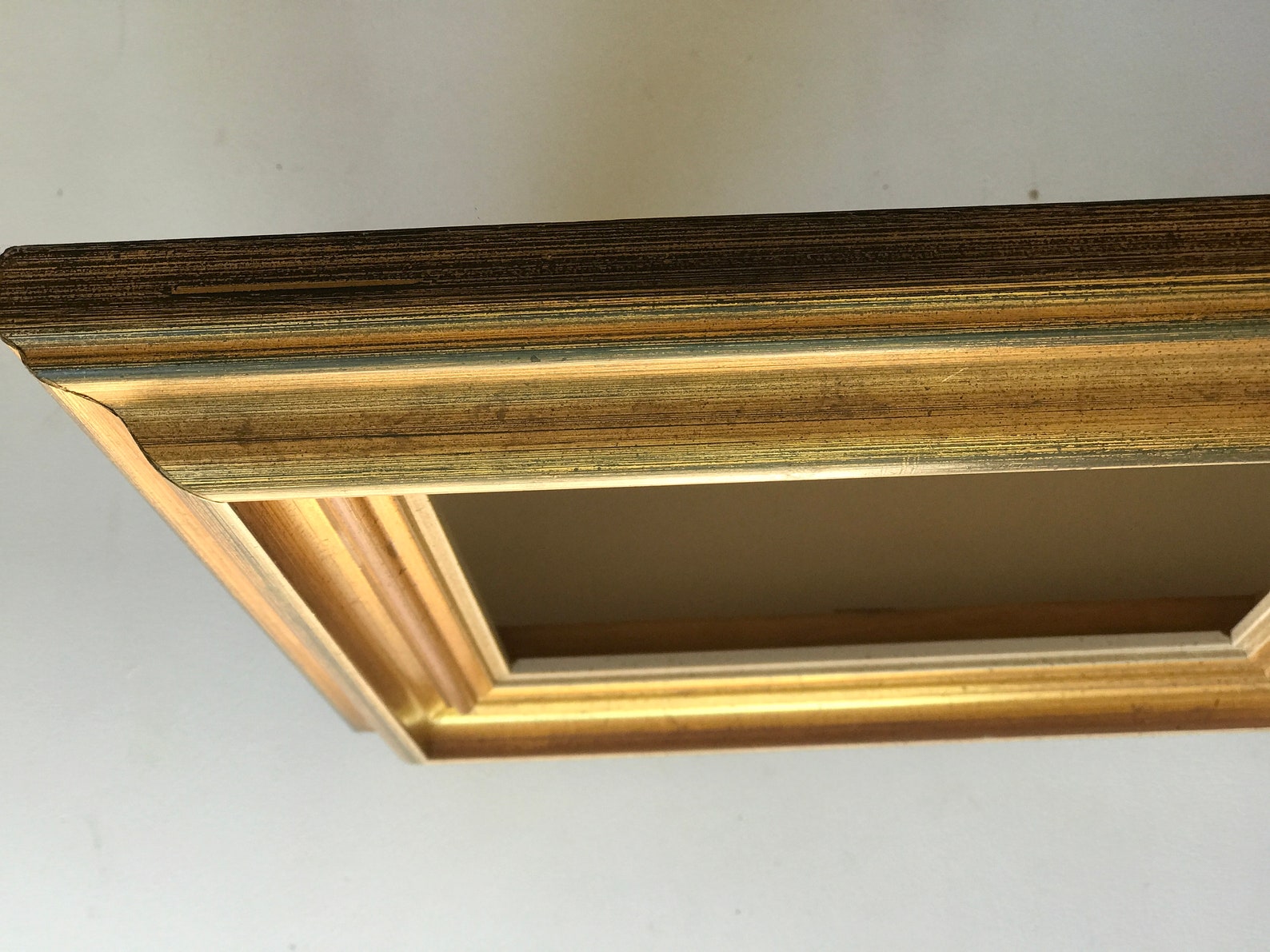 Vintage Gilded Wooden Frame With Glass, Picture Frame, Versatile Decor ...