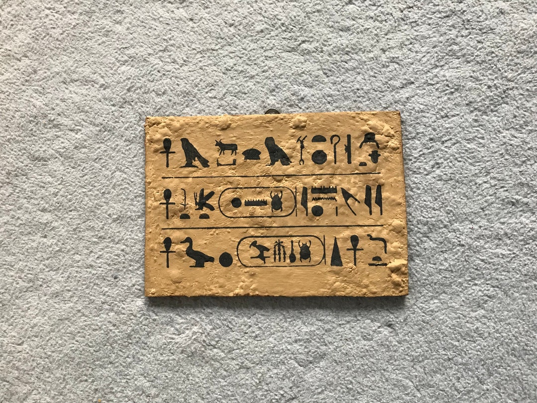 Hand Painted Hieroglyphics Inscription, the Original Text Exists on ...