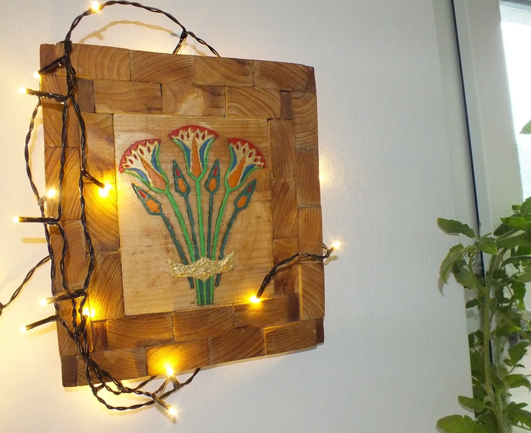 Lotus Flower Ancient Egypt Flower Wall Wood Art Home E - Etsy