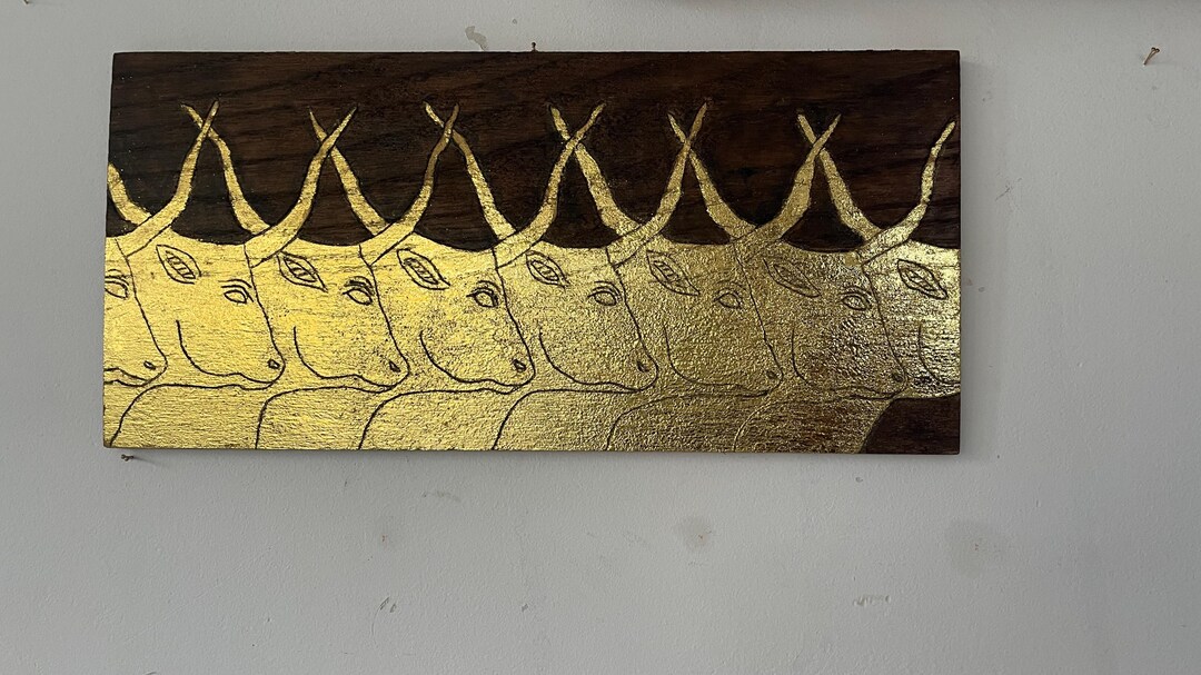 Apis Bull Relief of Egyptian Art, Long Horned Cattle, Saqqara 6th Dyn ...