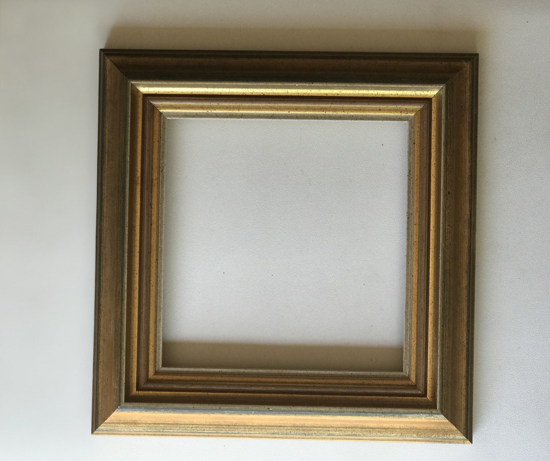 Vintage Gilded Wooden Frame With Glass, Picture Frame, Versatile Decor ...