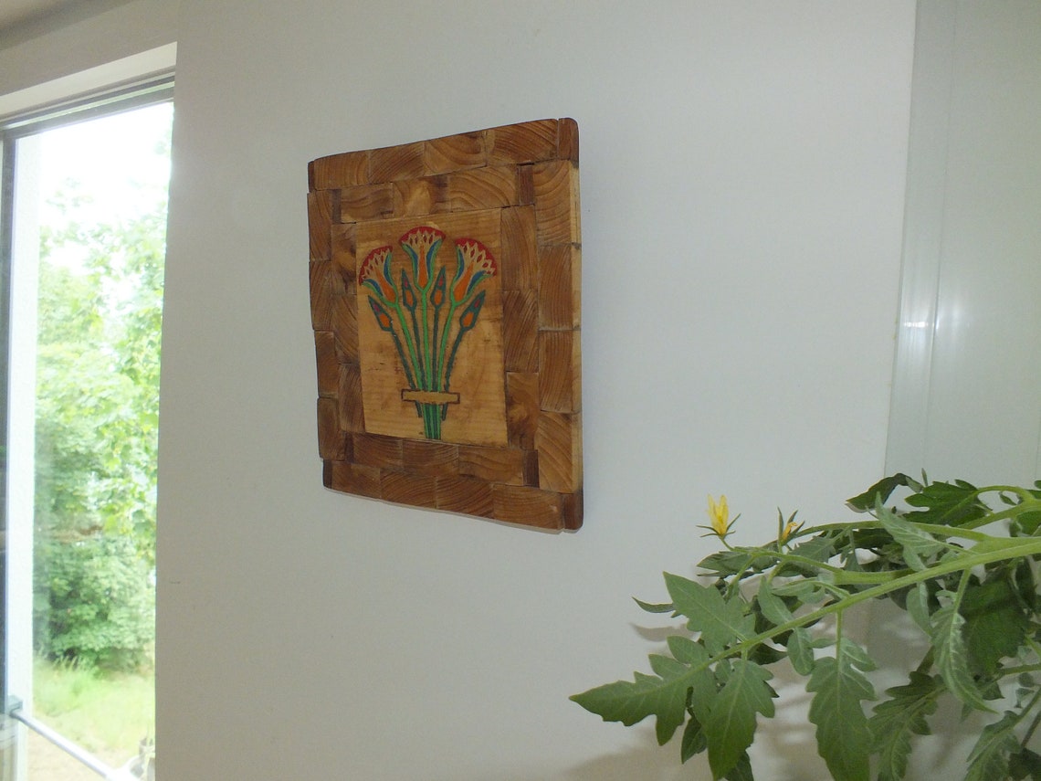 Lotus Flower, Ancient Egypt Flower, Wall Wood Art, Home E Decor, Wood ...