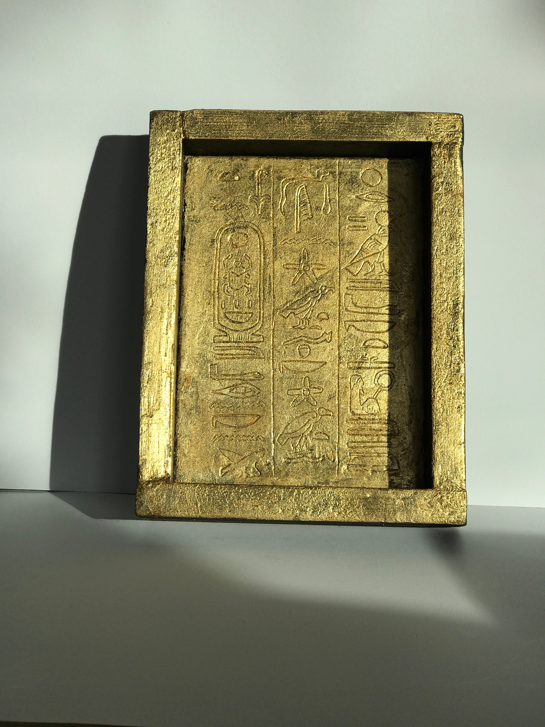 Decorative Wood Art, Tutankhamun Coffin Text Wall Art, Handcrafted With ...