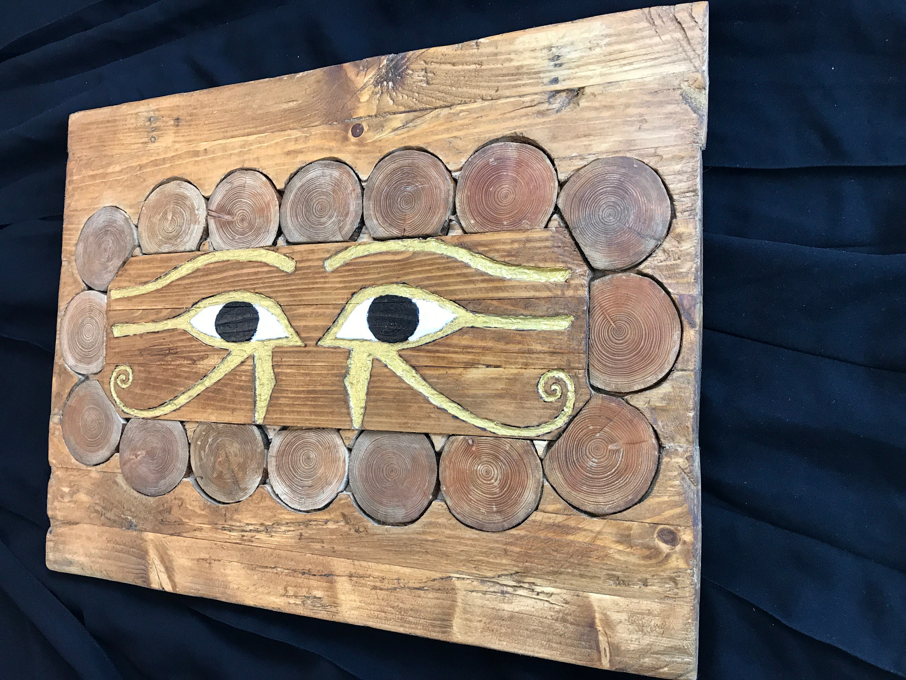 Eye of Horus Eye of Ra Ritual Wood Carving Wooden Wall - Etsy