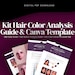 Kit Hair Color Analysis Guide and Canva Template Hair Color / Hair ...