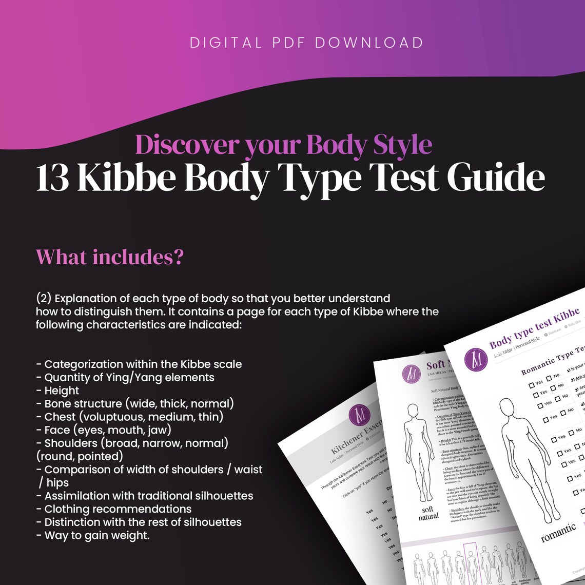 Kibbe Test / 13 Tipos Cuerpo Kibbe Summary Explained / Kibbe - Etsy