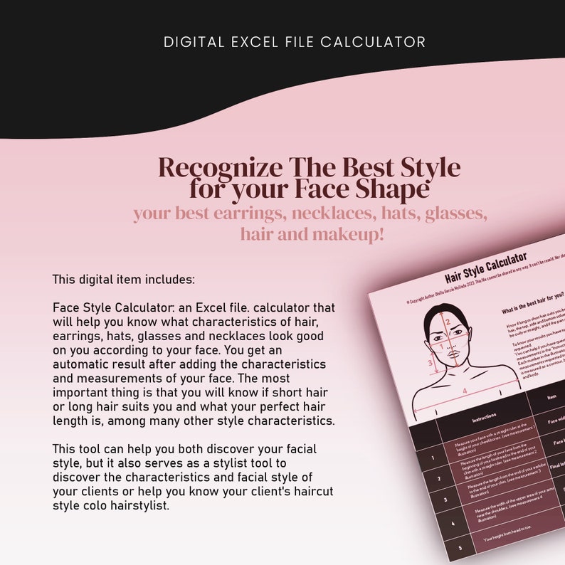 Face Shape Style Calculator Advanced / Hair Style Calculator / Stylist ...