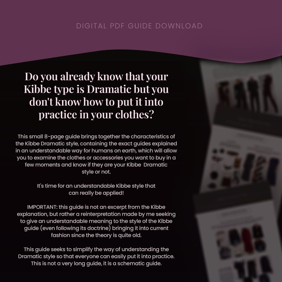 Kibbe Dramatic Style Guide / Kibbe Dramatic Style Guideliness - Etsy