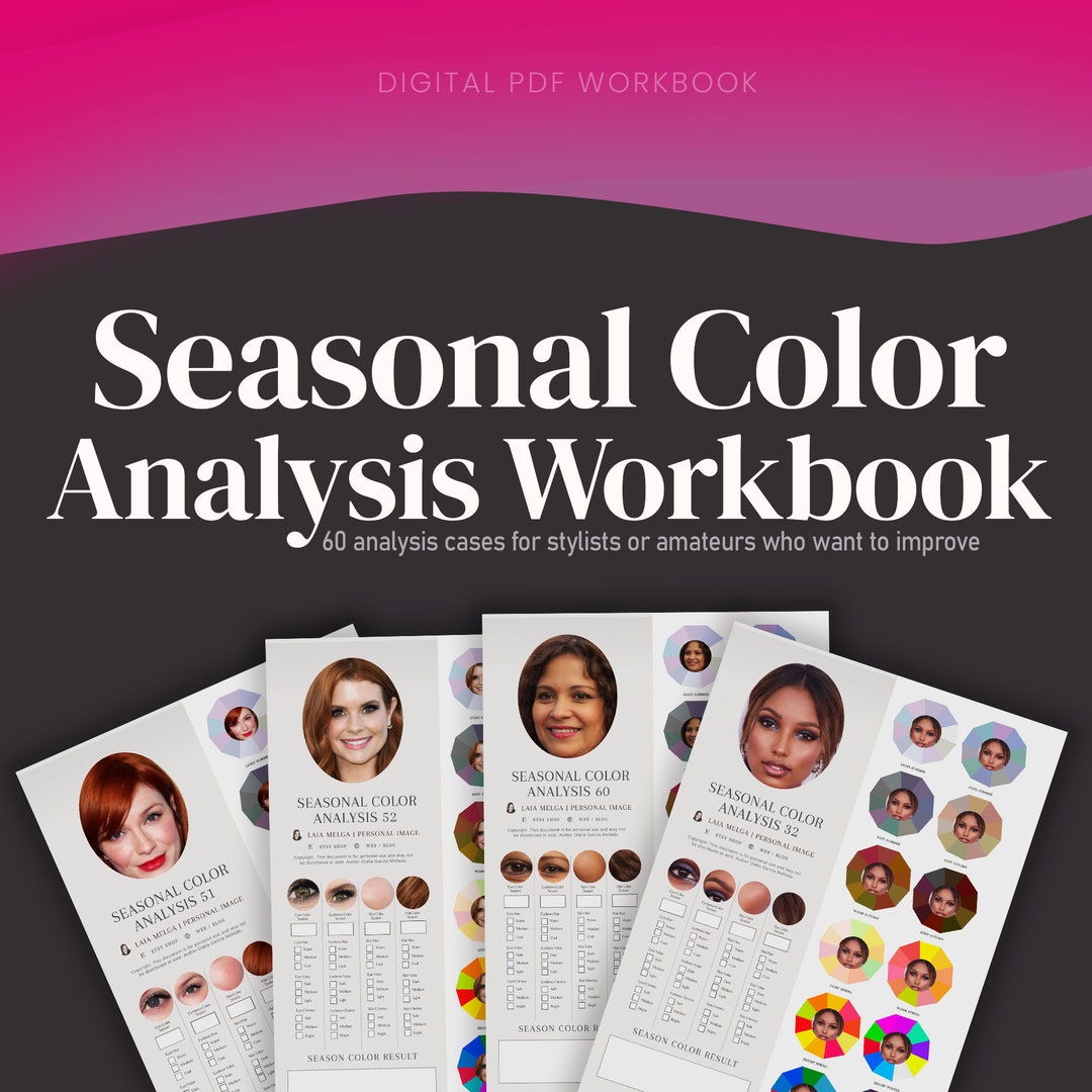 Seasonal Color Analysis Workbook / 60 Empty Case Studies for Seasonal ...