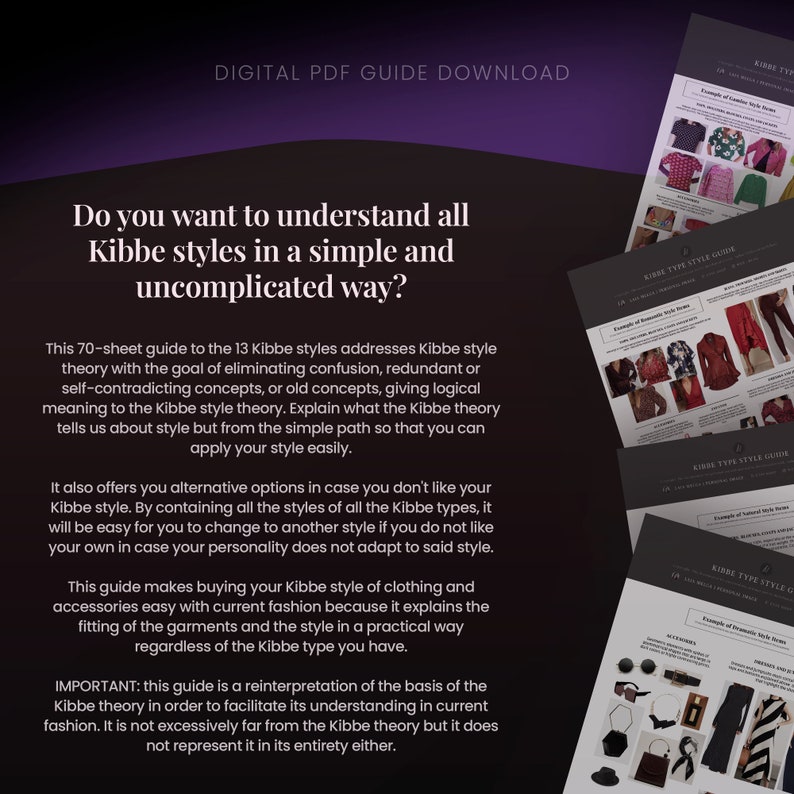 Kibbe Style Guide 13 Kibbe Types / Kibbe Style Chart / Kibbe - Etsy ...