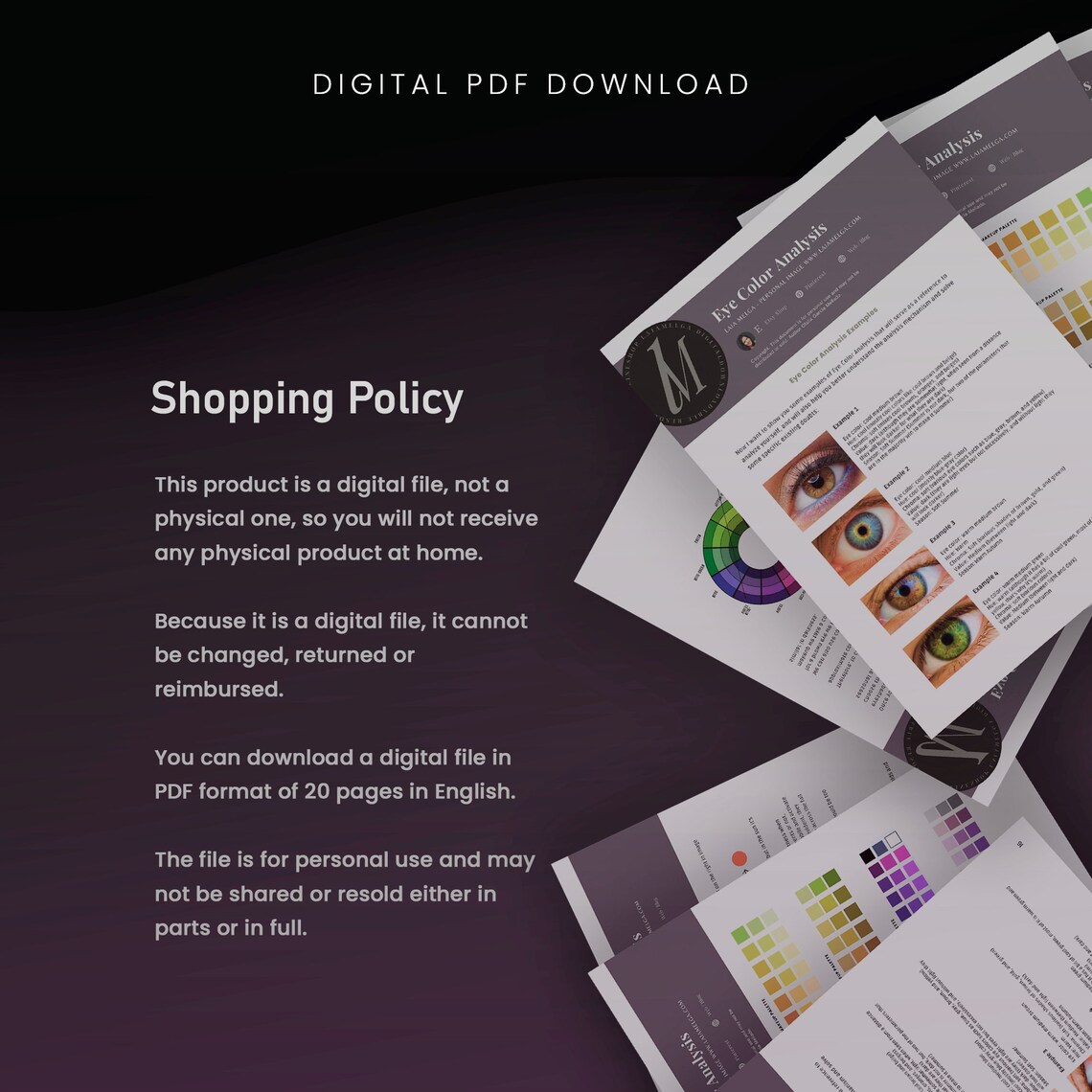 Seasonal Eye Color Analysis Guide PDF / Eye Seasonal Pattern / Eye ...
