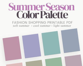 Soft Summer Color Swatches - Etsy