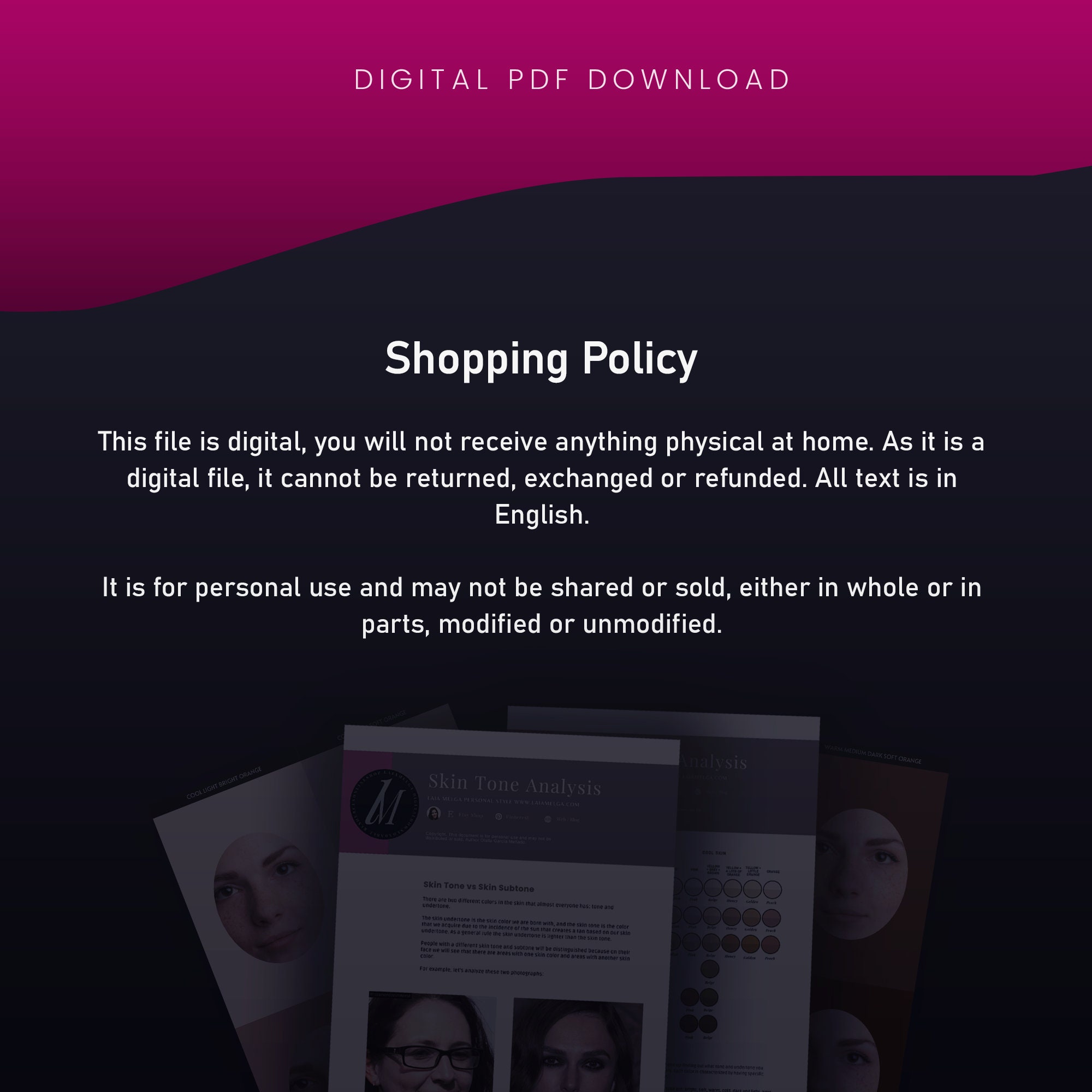 Kit Skin Tone Analysis / Skin Color Analysis Test / Tone & Subtone ...