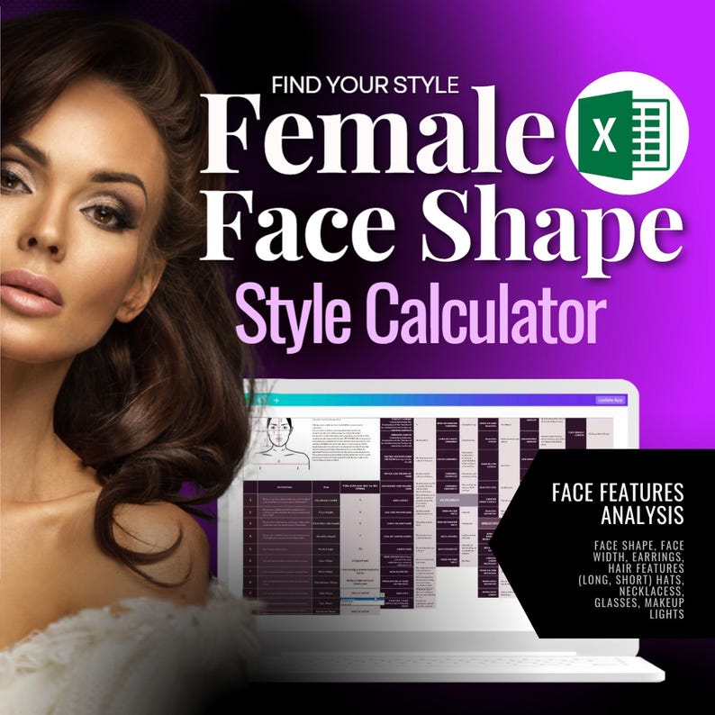 Face Shape Style Calculator Advanced / Hair Style Calculator / Stylist ...