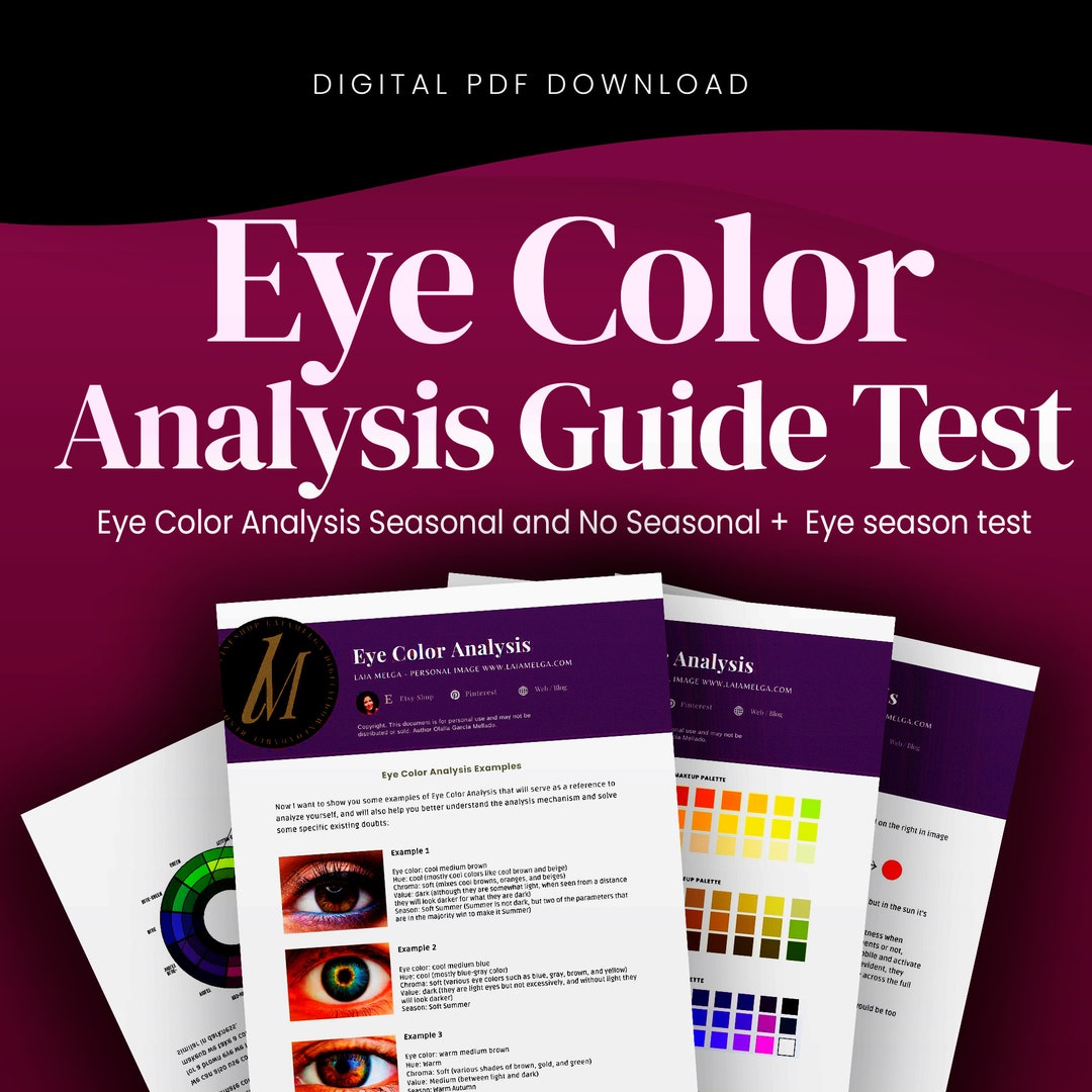 Seasonal Eye Color Analysis Guide PDF / Eye Seasonal Pattern / Eye ...
