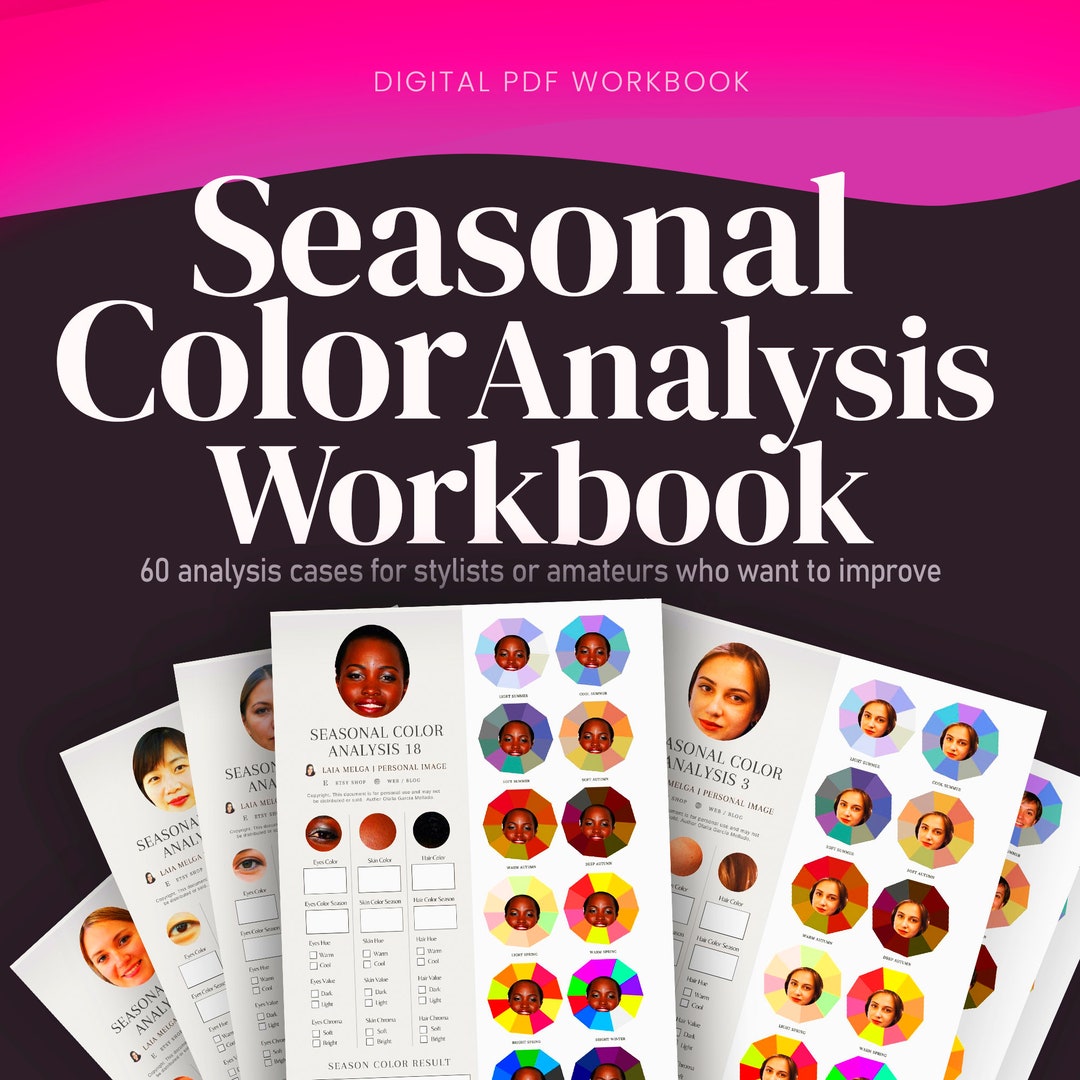 Seasonal Color Analysis Workbook With 60 Exercises / 12 Color Season ...