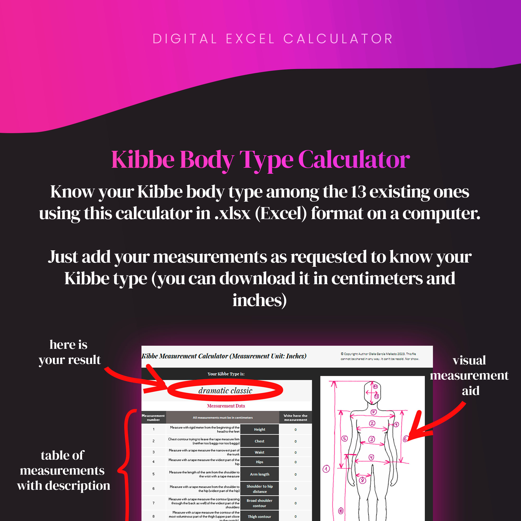Female Kibbe Body Type Calculator Measurements Excel / Kibbe Body Test ...