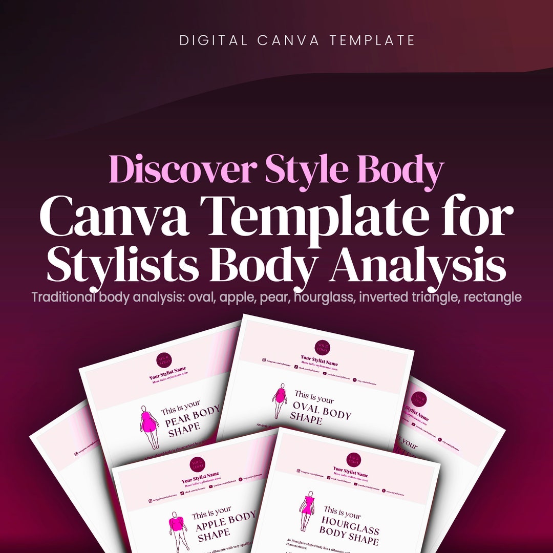 Canva Template Editable for Stylist Body Shape Analysis Report - Etsy