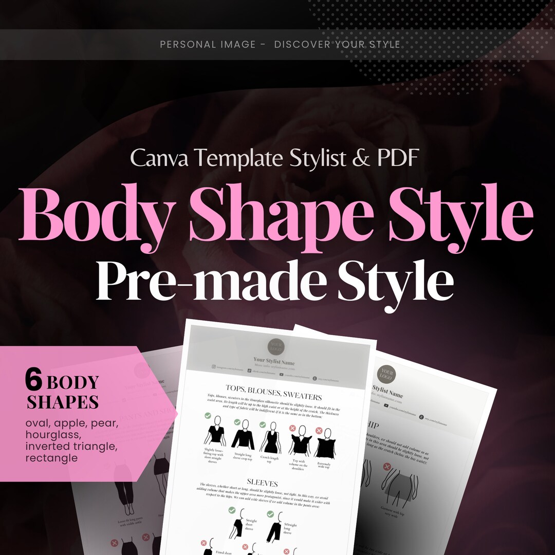 Canva Template Editable for Stylist Body Shape Analysis Report / Pear ...