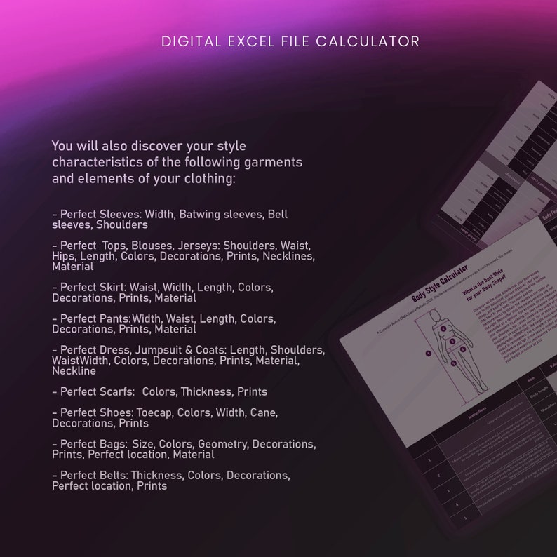 Female Body Style Shape Calculator / Style Tool / Stylist Tool ...