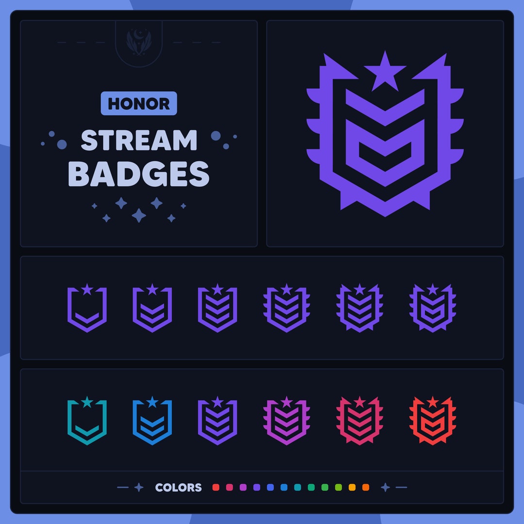 Honor Sub Badges for Twitch Twitch Sub & Bit Badges Military Sub Badges ...