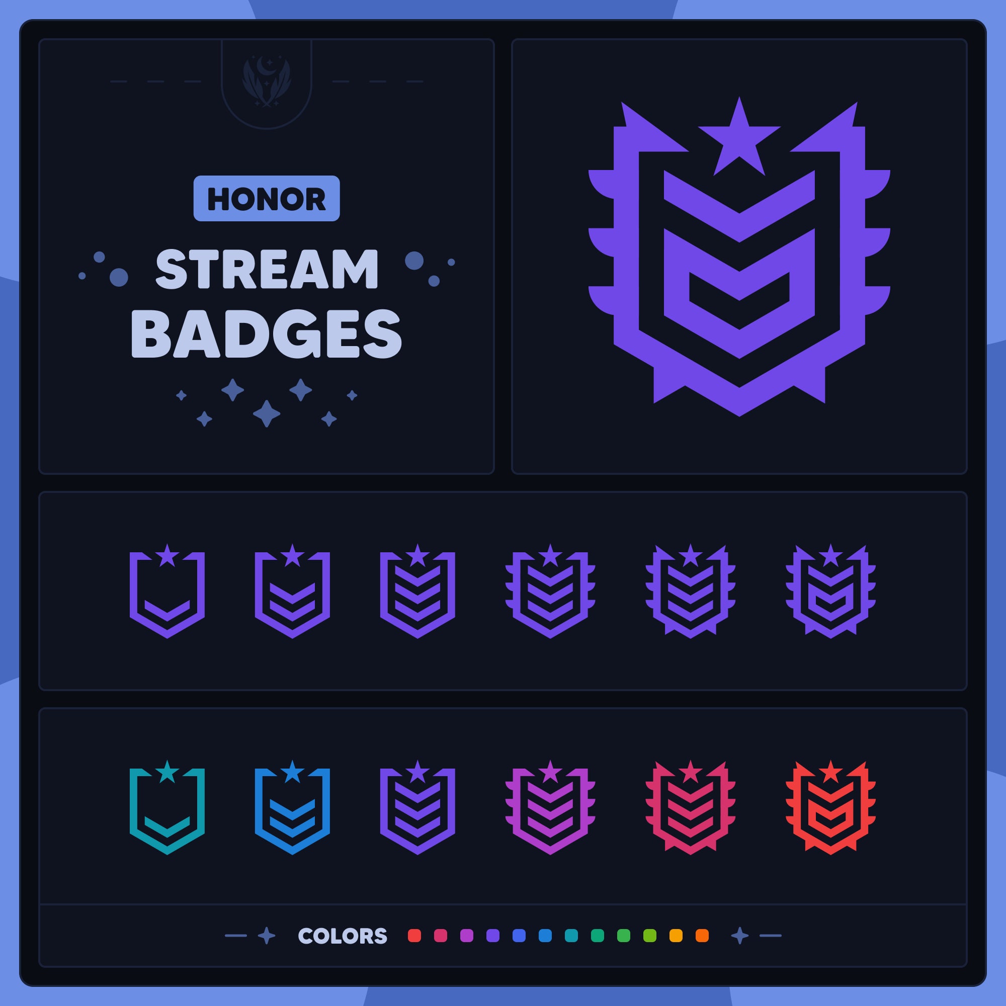 Honor Sub Badges for Twitch Twitch Sub & Bit Badges Military Sub Badges ...