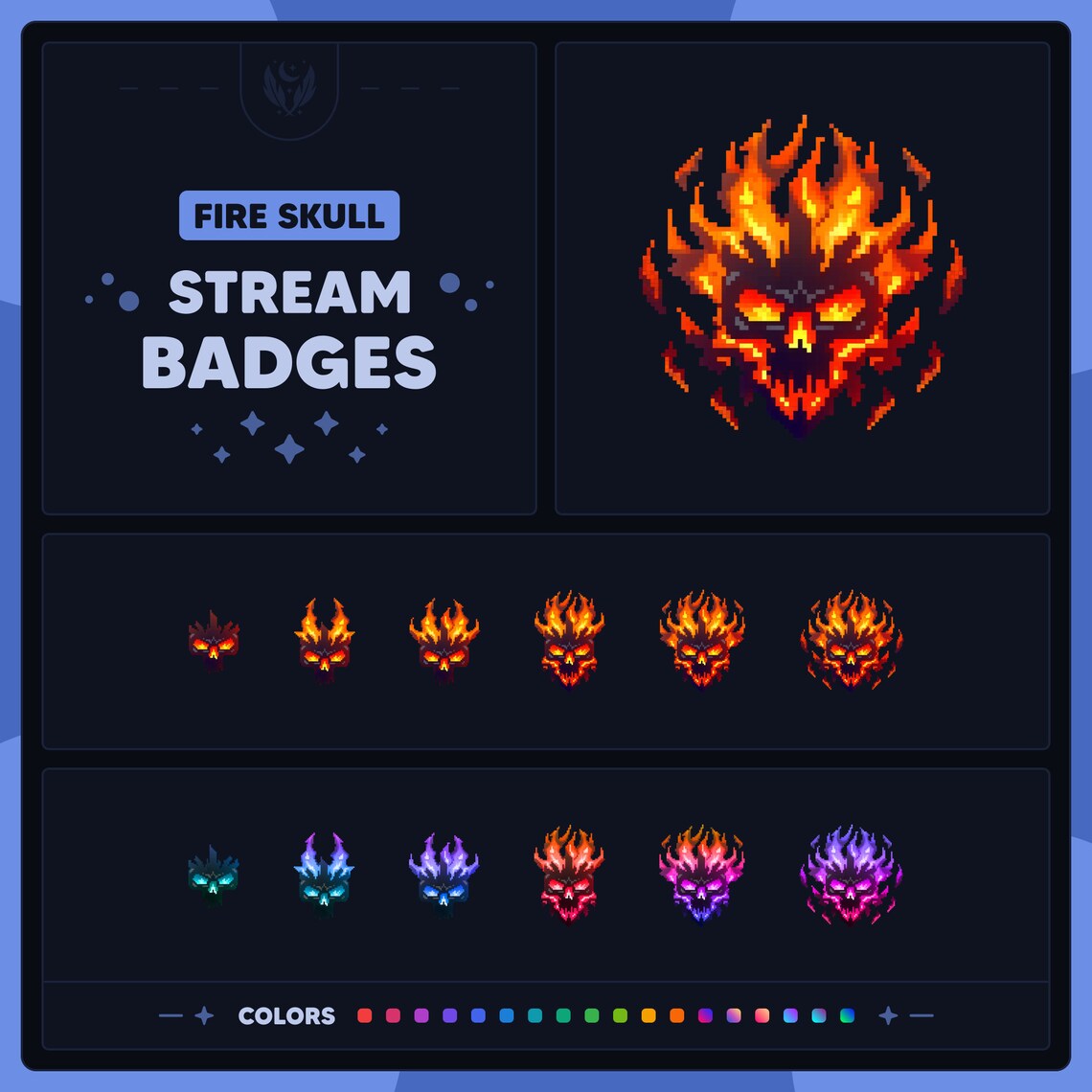 Skulls Sub Badges for Twitch Twitch Sub & Bit Badges 8bit Sub Badges ...
