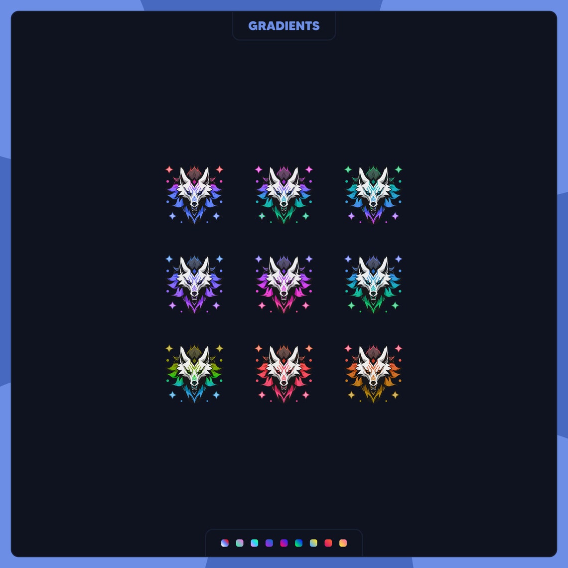 White Wolf Badges for Twitch Twitch Sub & Bit Badges Wolf Sub Badges ...