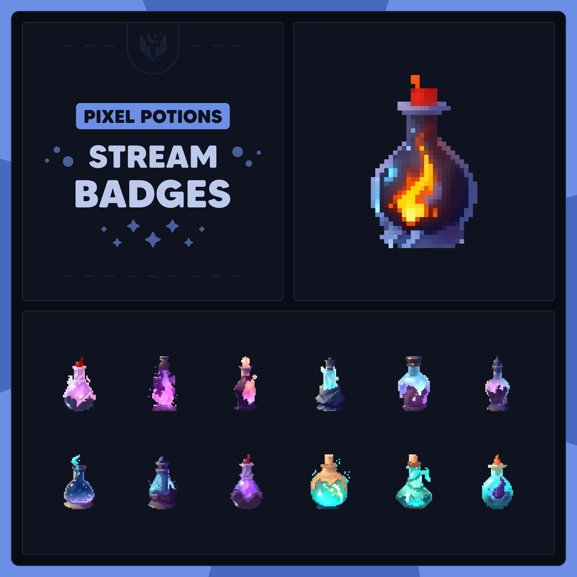 Potions Sub Badges for Twitch Twitch Sub & Bit Badges 8bit Sub Badges ...