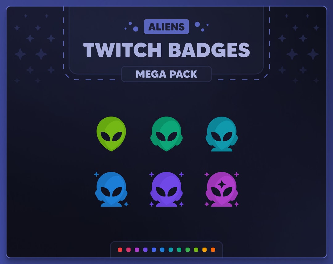 Aliens Sub Badges for Twitch Twitch Sub & Bit Badges Space - Etsy