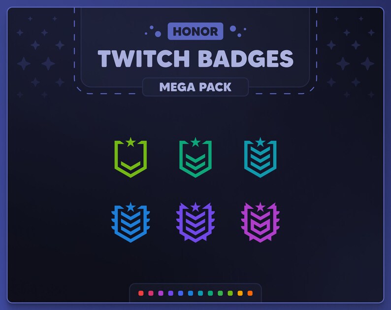 Honor Sub Badges for Twitch Twitch Sub & Bit Badges - Etsy