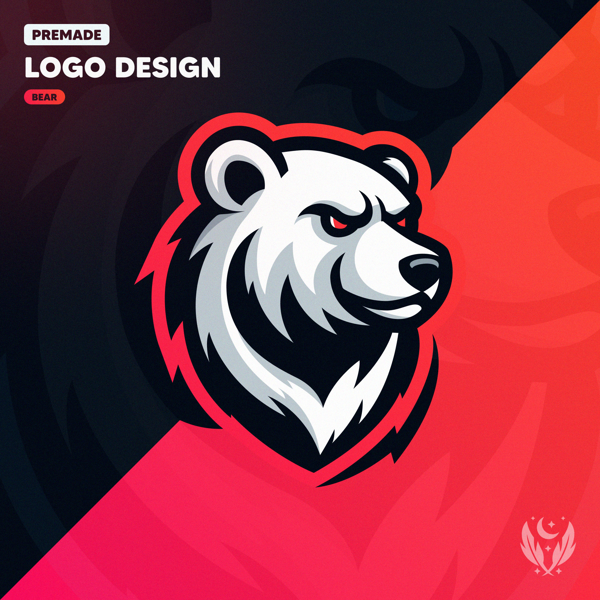 Logotipo Del Oso Azul Plantilla De Logotipo Abstracto De Oso