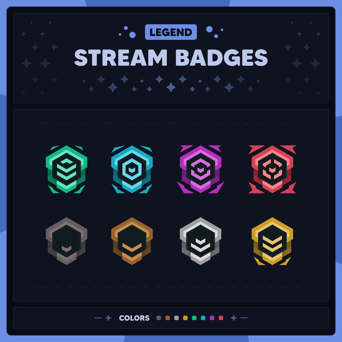 Legend Sub Badges for Twitch Twitch Sub & Bit Badges Military Sub ...