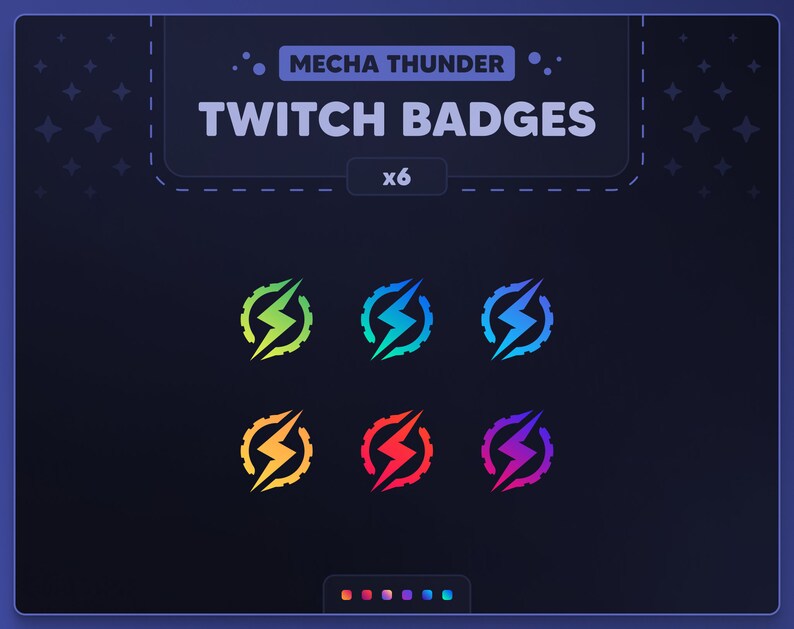 Thunder Sub Badges for Twitch Twitch Sub & Bit Badges - Etsy