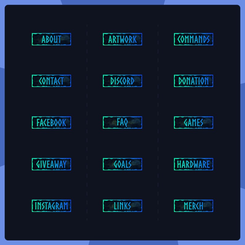 Ragnarok 30 Twitch Panels in 10 Colors Viking Panels Nordic Panels ...